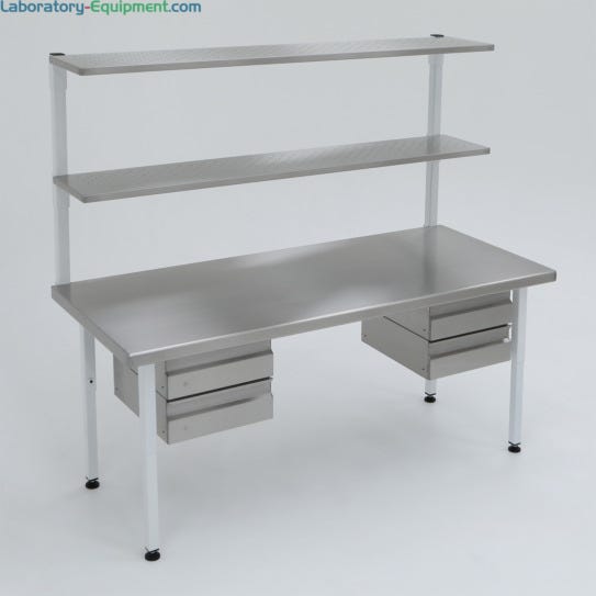 Work Station; 304 Stainless Steel, Solid Top, 96" W x 30" D x 34" H ...