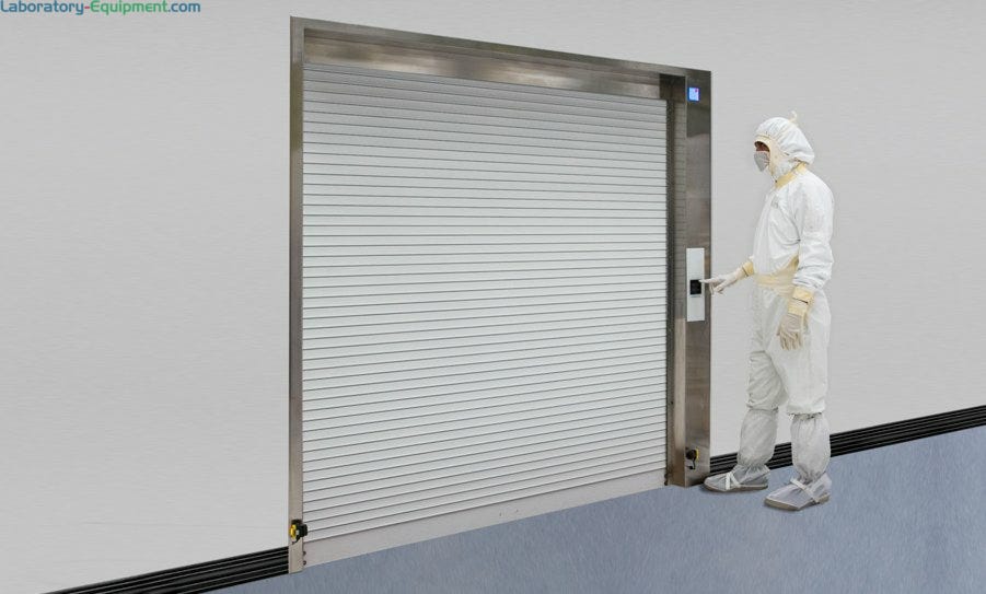 Door, Automatic; Static-Dissipative PVC Pane, Powder-Coated Aluminum ...