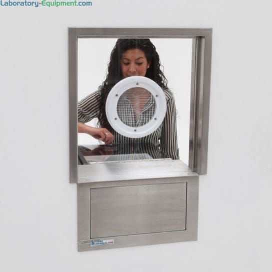 Pass-Through; Convenience Window, Wall Mount, Double Swing Door, 4.5 ...