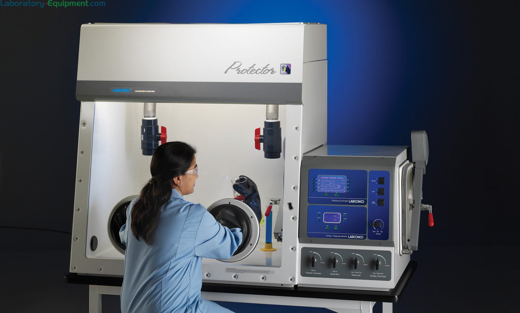 Glovebox; XPert Weigh, Polyethylene, 52.7" W x 31.6" D x 40" H, 2 Glove ...