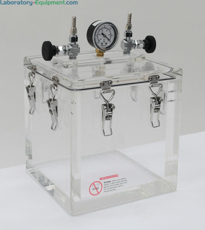 Acrylic Vacuum Chamber, 30" W x 30" D x 10" H Inside Dims, Front ...