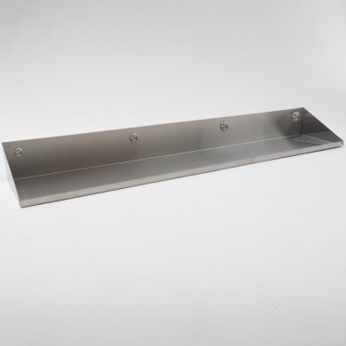 Wall-Mount Shelf; 304 Stainless Steel, 60" W, 12" D, 6" H