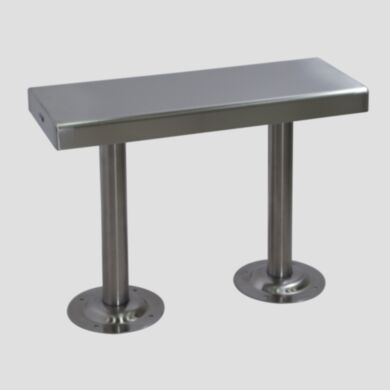 BioSafe Gowning Bench; 304 or 316 SS, Solid Top, 24" W x 9" D x 18" H ...