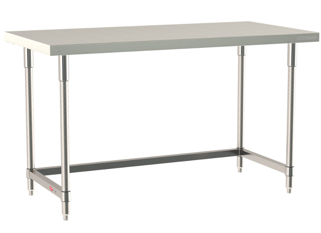 Mobile-Ready All 304 Stainless Steel, TableWorx Work Table with 3-Sided ...