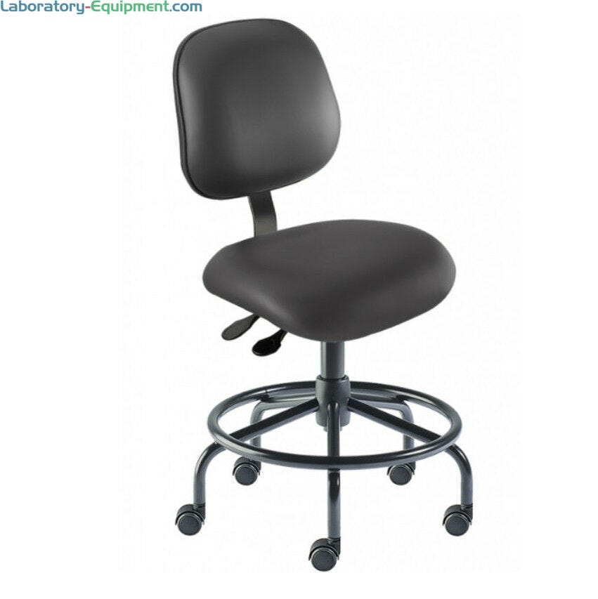 Chair; ISO 8, Black, Tubular Steel, 18" - 22", With Footring, Elite ...