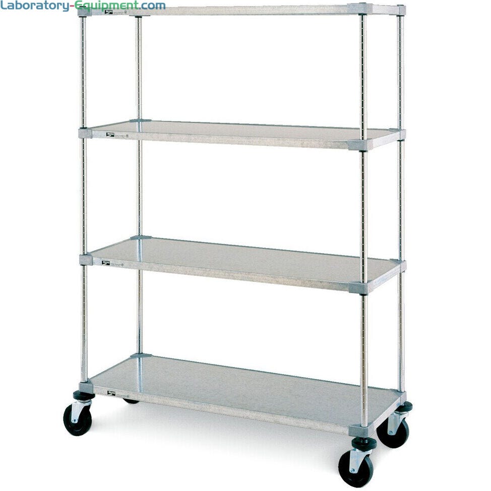 Metro Super Erecta Shelf® Stem Caster Carts - Solid Shelves 1329-PP-01 ...