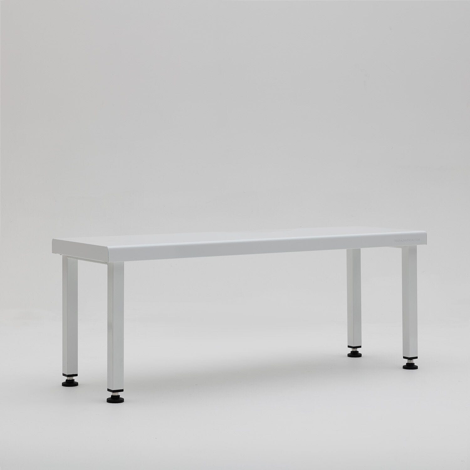 Gowning Bench; Powder-Coated Steel, Solid Top, 72" W x 15.5" D x 18" H ...