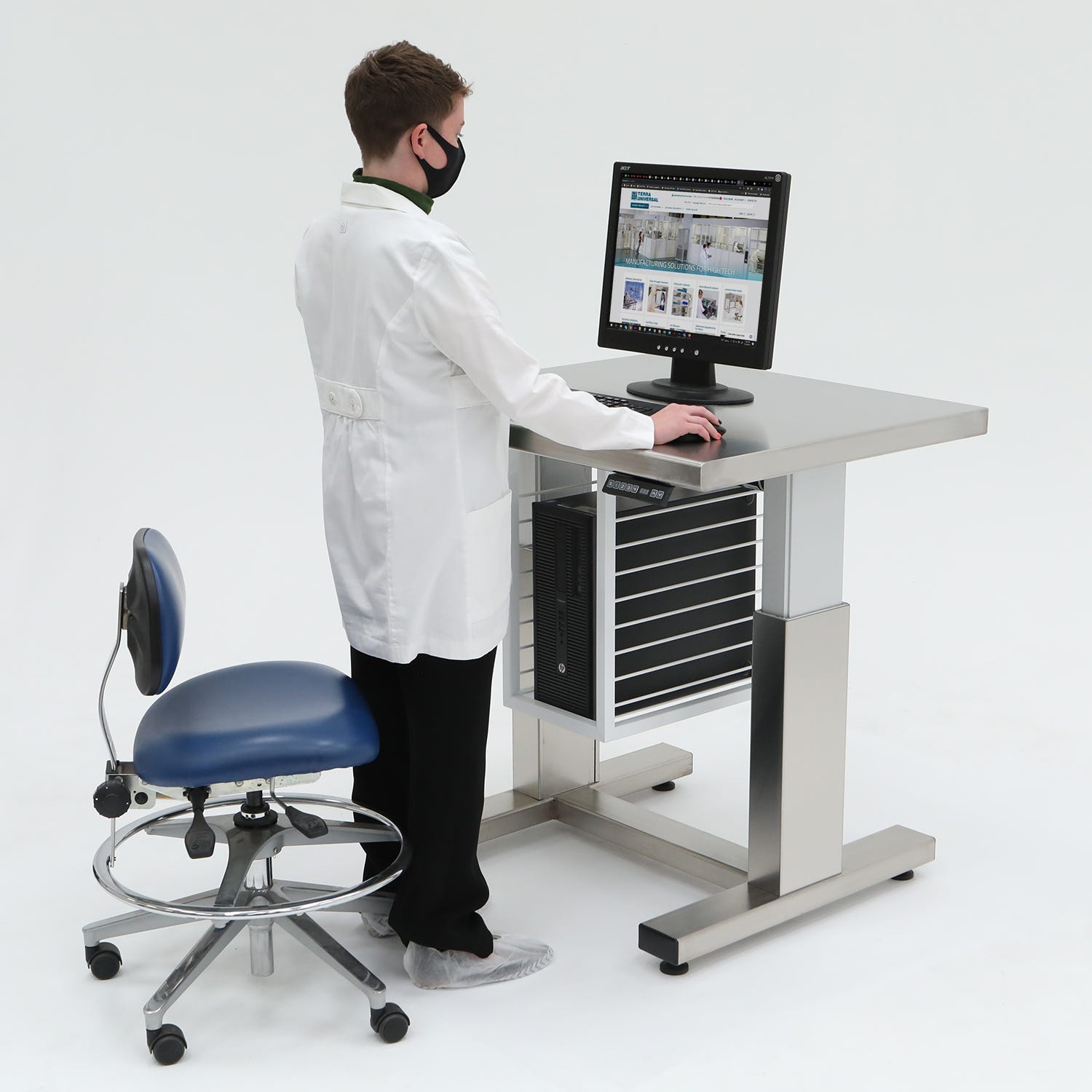 ErgoHeight Electric Height Adjustable Cleanroom Workstations